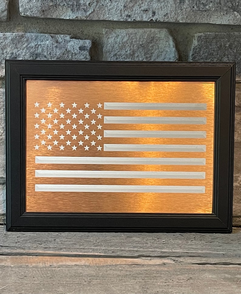 Laser Engraved American Flag - Etsy