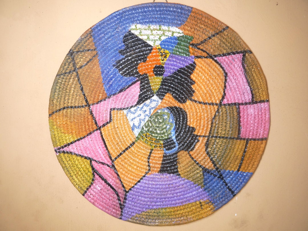Raffia Wall Art, African Picture, Nigerian Pictures, Hanging Picture ...