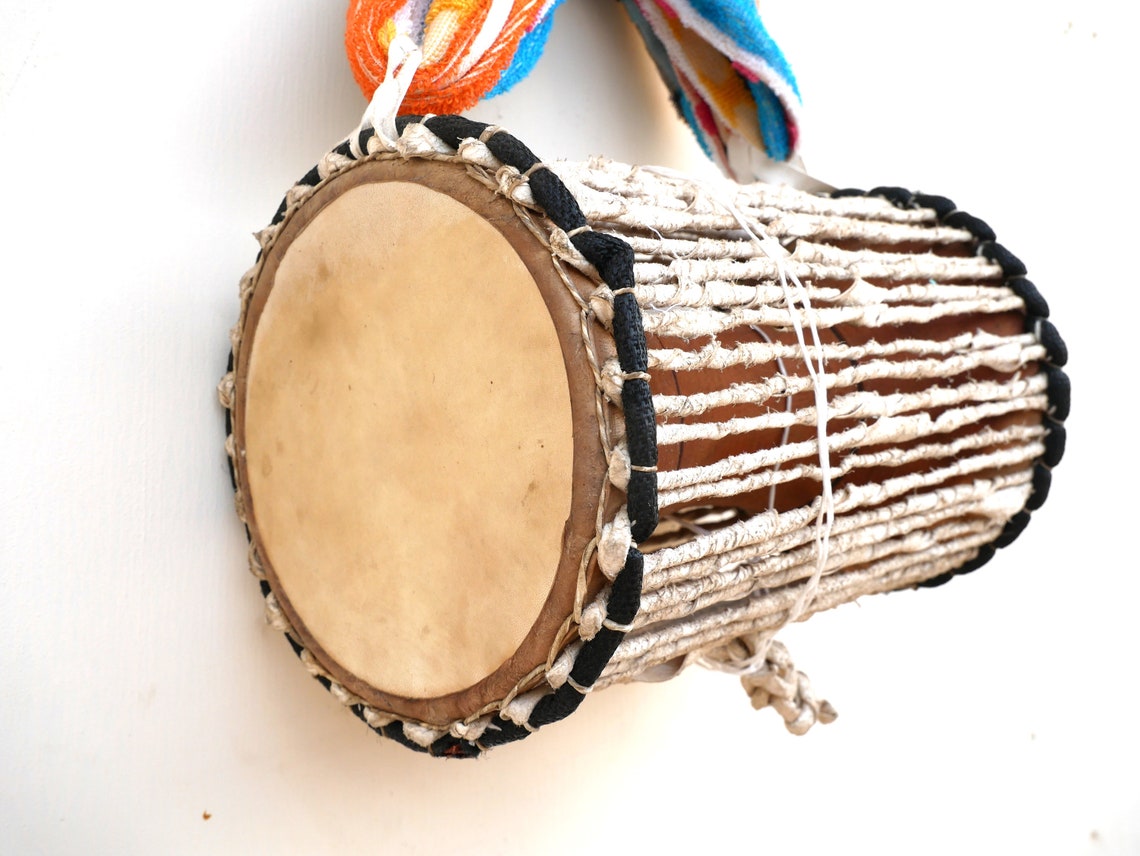 Authentic Nigerian Talking Drum (gan-gan) With Beater, Africa Drum ...