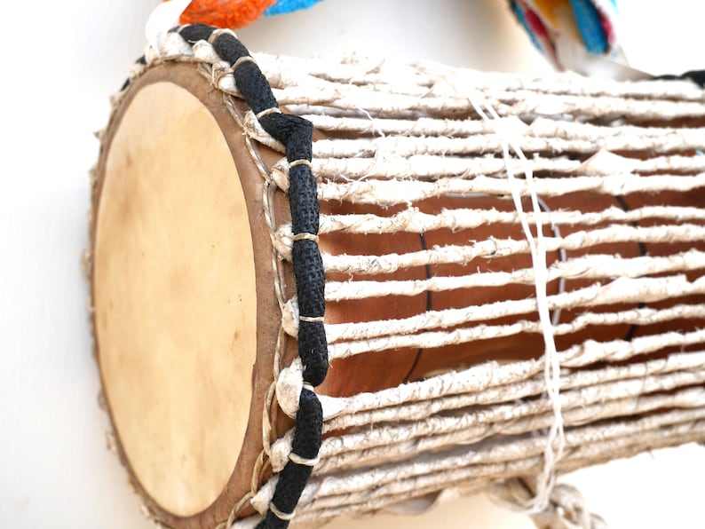 Authentic Nigerian Talking Drum (gan-gan) With Beater, Africa Drum ...