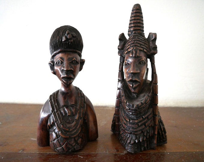 Nigerian Benin King and Queen Sculptures - Etsy