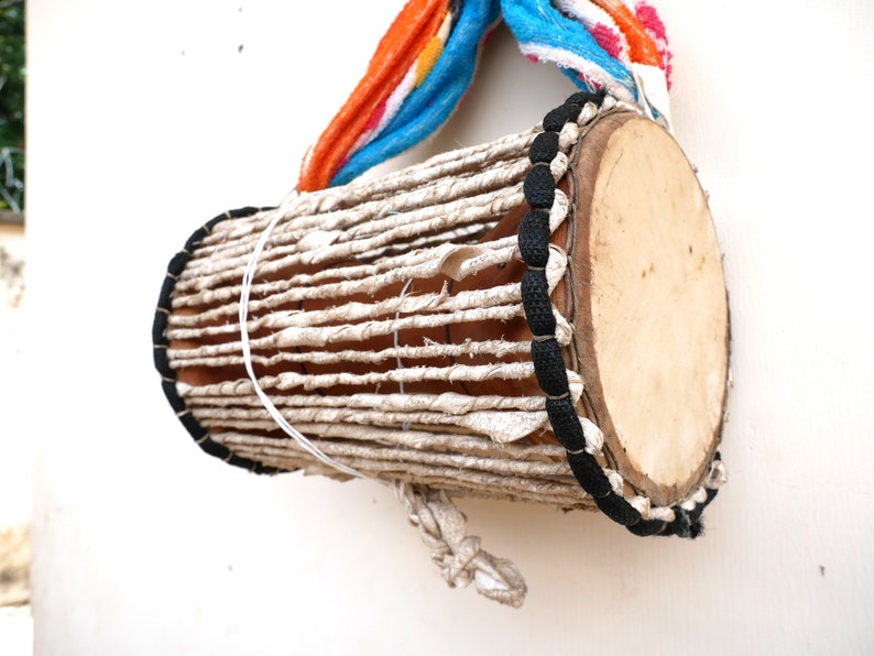 Authentic Nigerian Talking Drum (gan-gan) With Beater, Africa Drum ...