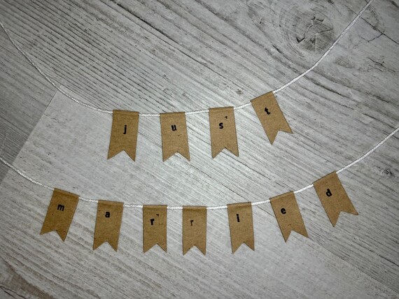 Personalised Mini Bunting Flags Brown Paper Garland - Etsy