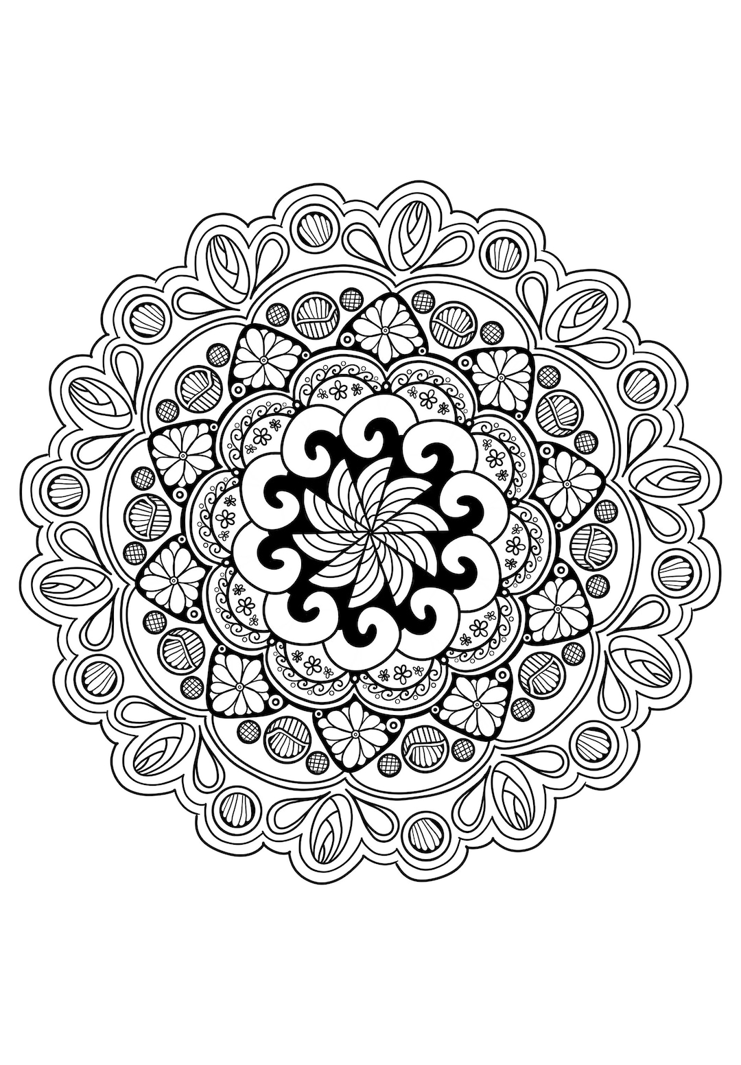 Mandela 7 Coloring Page - Etsy