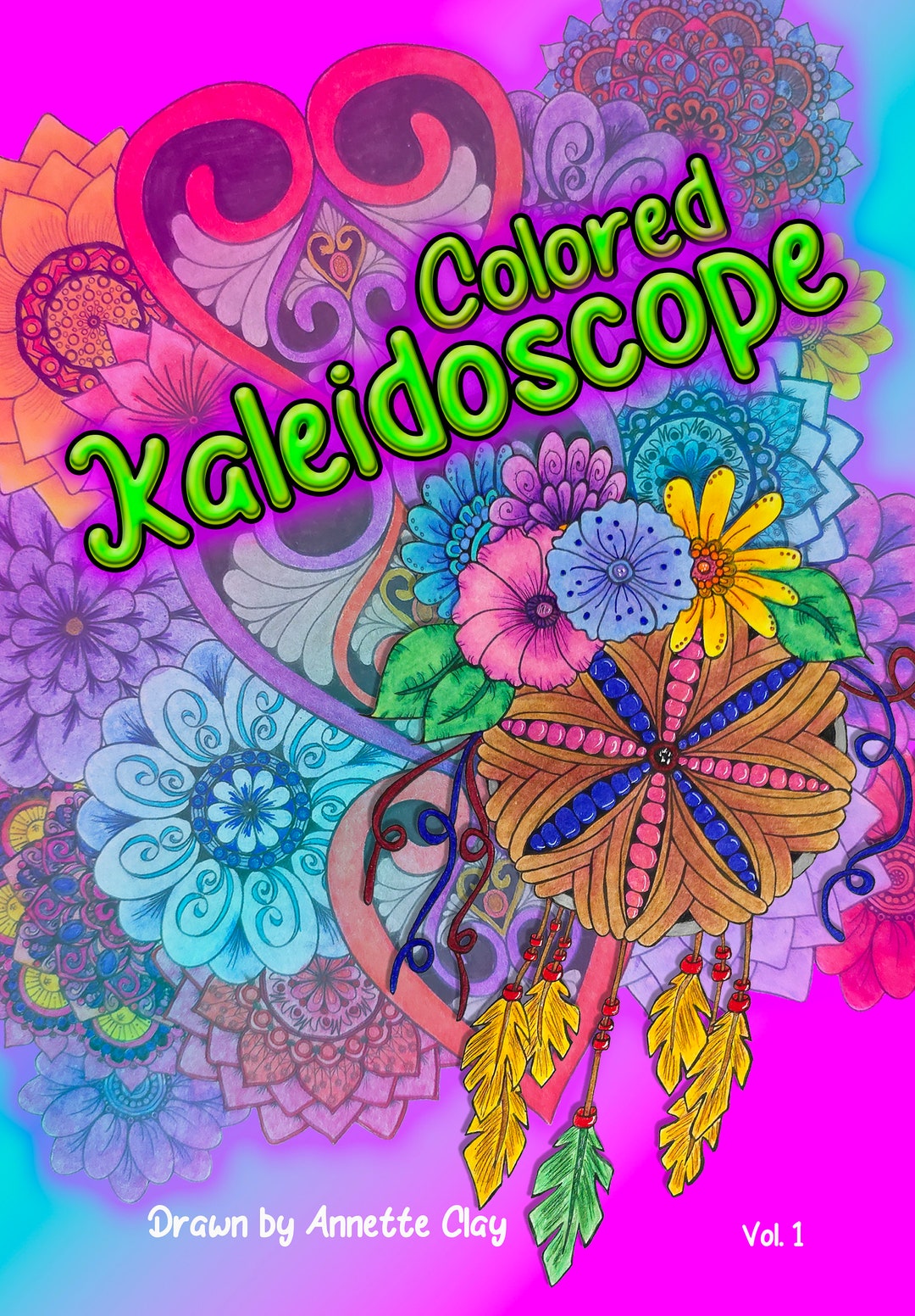 Colored Kaleidoscope Coloring Book - Etsy