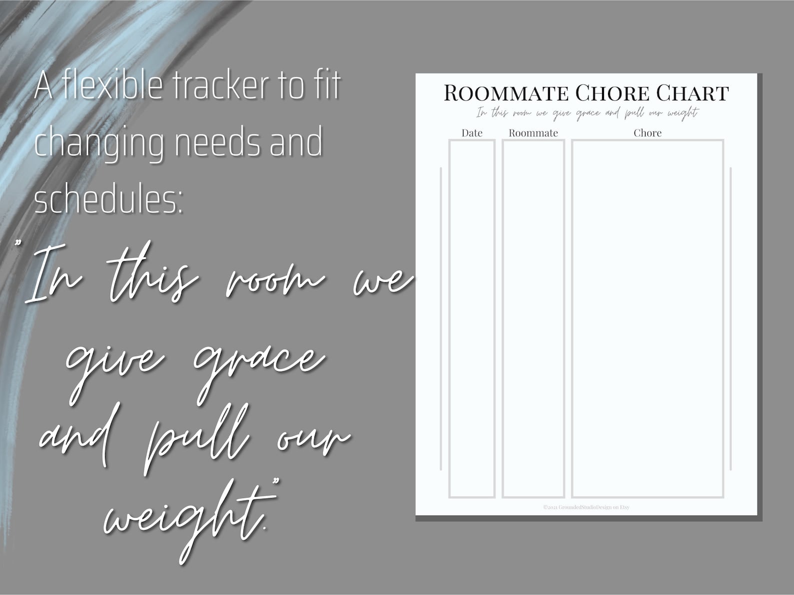 Printable Roommate Chore Chart — Grace and Flexibility to Keep the ...
