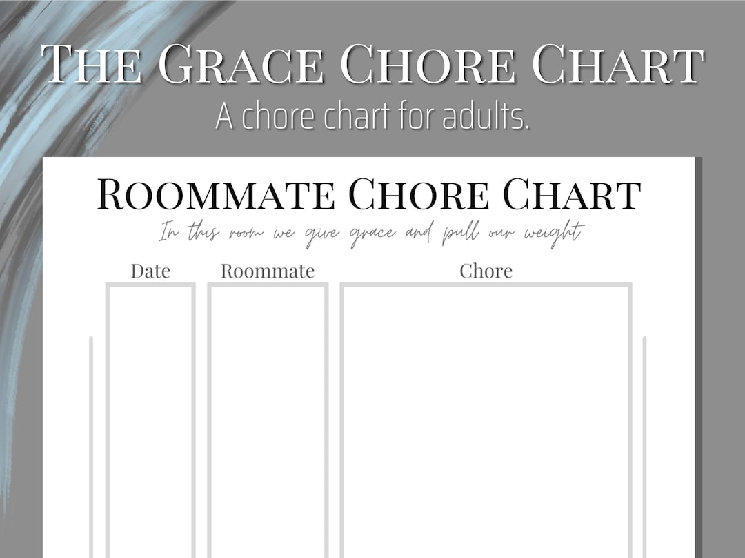 Printable Roommate Chore Chart — Grace and Flexibility to Keep the ...