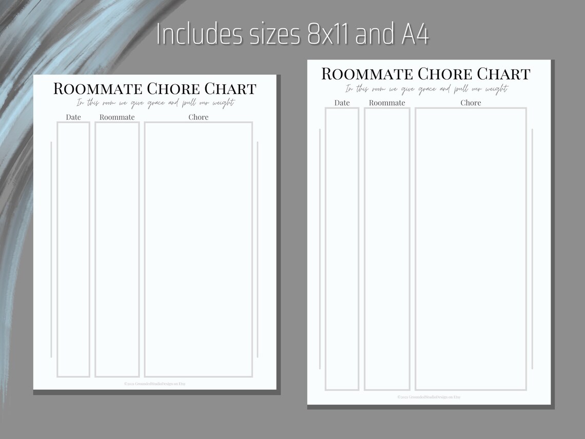 Printable Roommate Chore Chart — Grace and Flexibility to Keep the ...