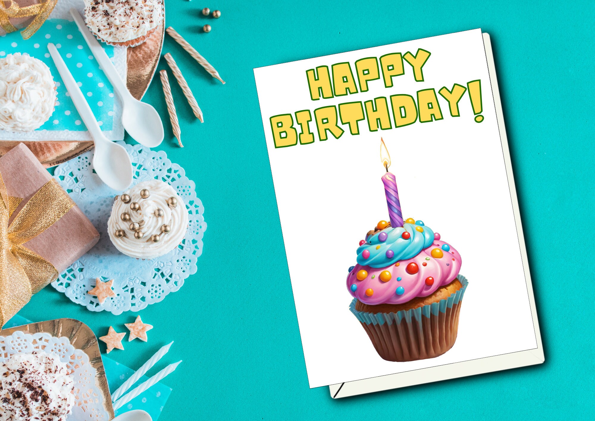 Printable Birthday Card, Printable Greeting Card, Print at Home ...
