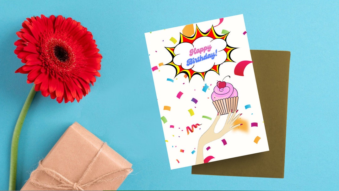 Birthday Card to Print, Greeting Card, Download and Print, Digital: Pdf ...
