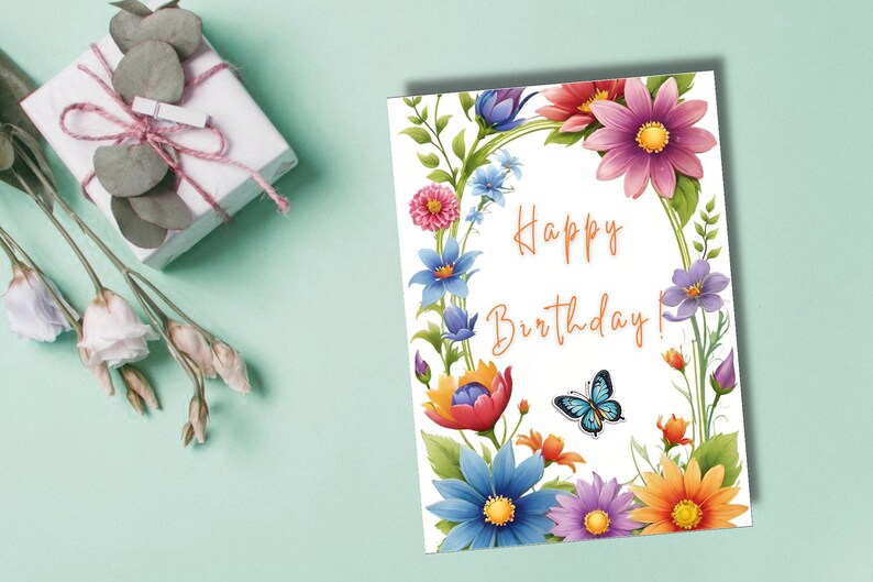 Printable Birthday Card, Printable Greeting Card, Print at Home - Etsy