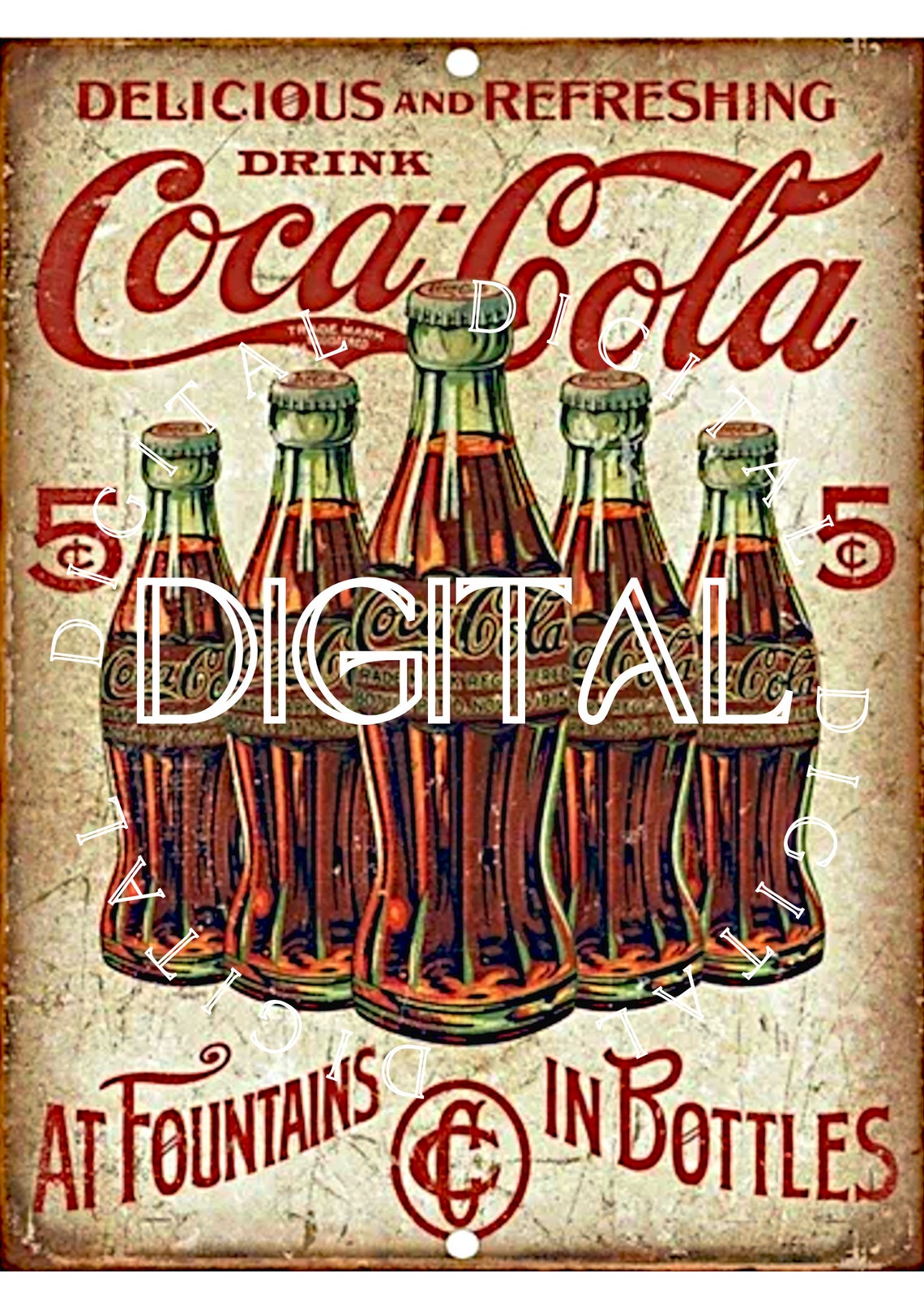 Pop Art Coca Cola Printable Digital 5 Formats: Png Jpg - Etsy