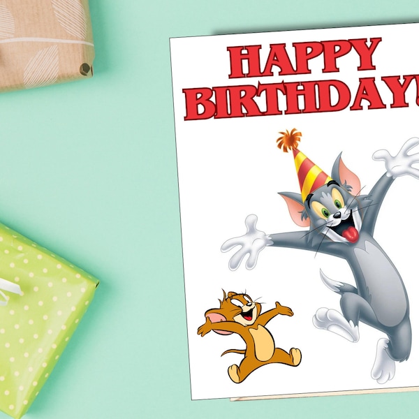 Tom & Jerry Birthday Cards - Etsy UK