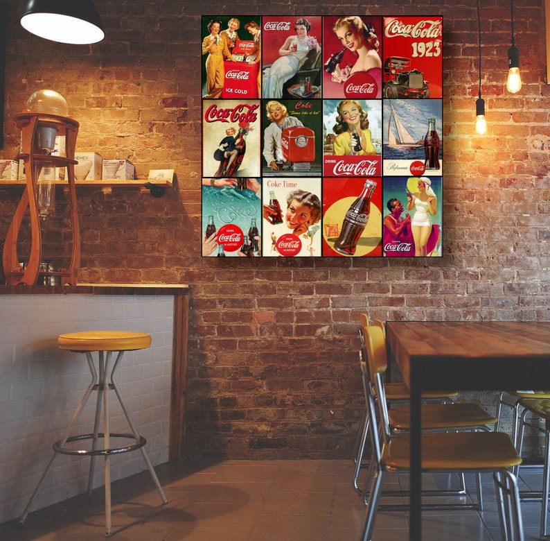 Pop Art Coca Cola, Vintage, Retro, Printable Poster, Digital in PNG - Etsy