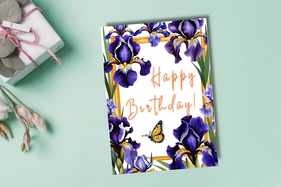 Printable Birthday Card, Printable Greeting Card, Print at Home - Etsy