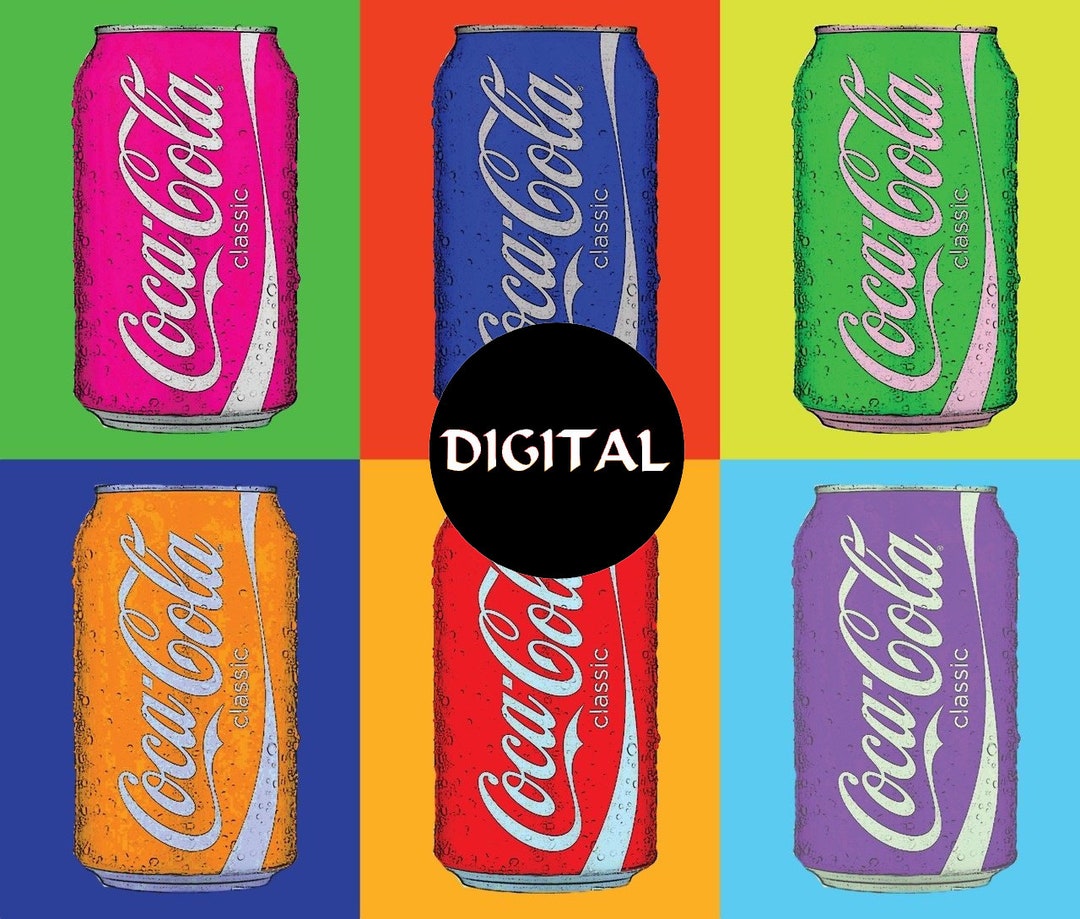 Pop Art Coca Cola, Printable , Retro, Vintage, Digital, 5 Formats: Png ...