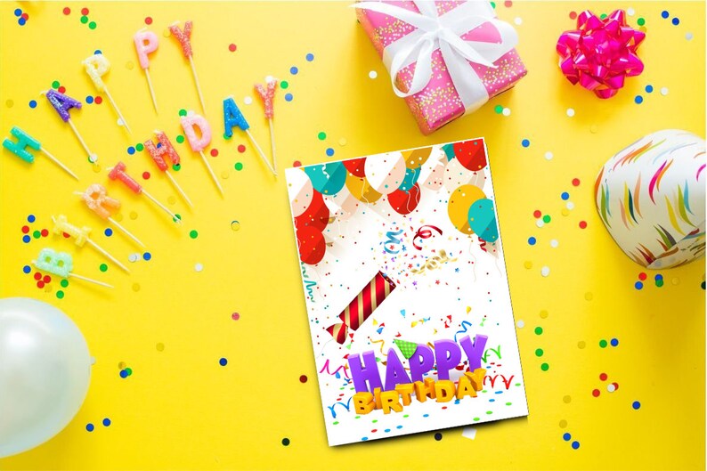 Printable Birthday Card, Printable Greeting Card, Print at Home - Etsy