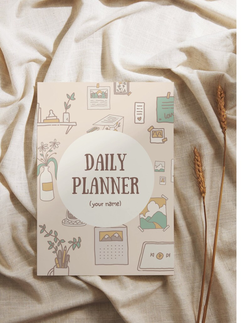 Printable and Editable Brown Daily Planner - Etsy