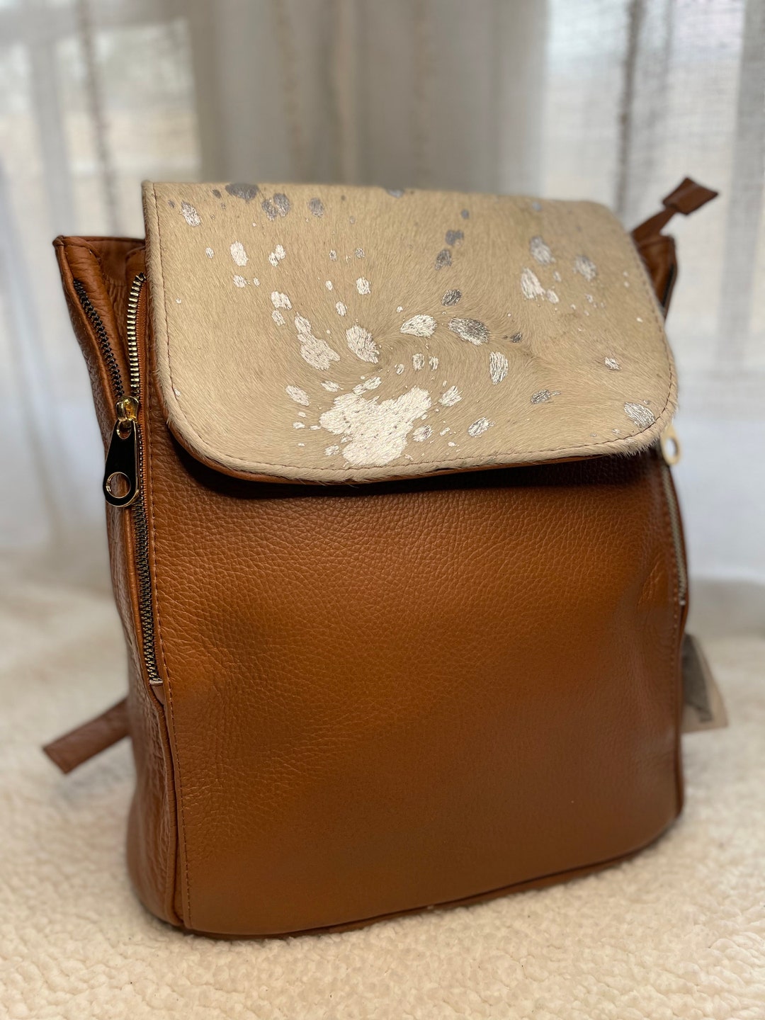 Cow Print Leather Purse - Etsy