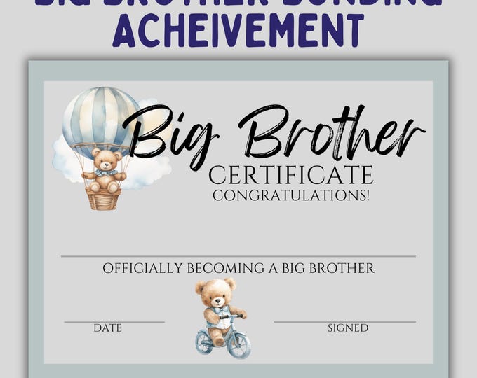 Promoted to Big Brother Satin Award Ribbon - Etsy