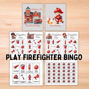 Fire Safety Preschool, Firefighter Worksheets, Interactive Signs, Bingo ...
