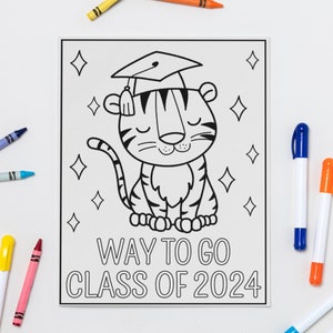 Graduation Coloring Pages, 2024 Graduate Printables, Gift for Graduate ...