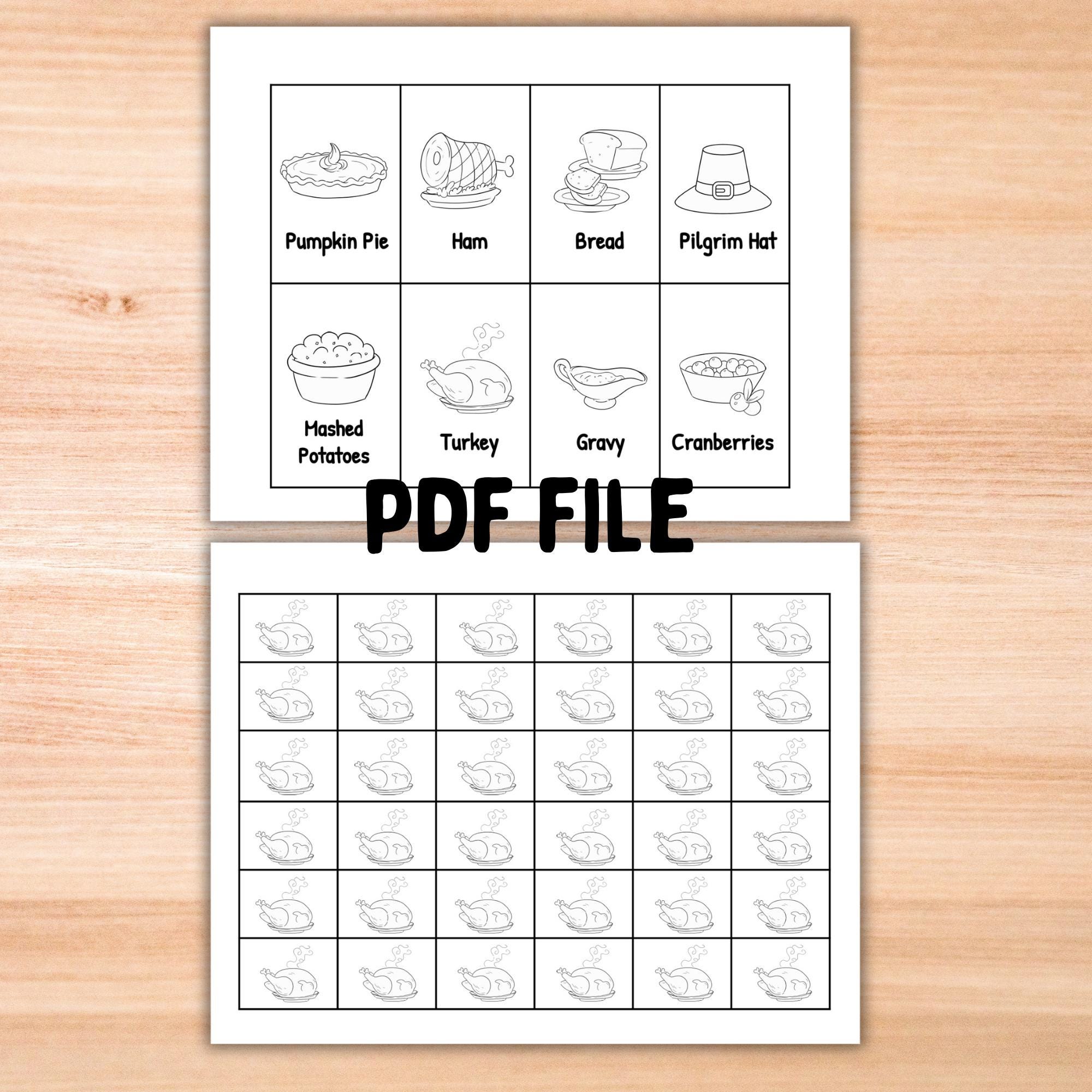 Printable Thanksgiving Bingo for Kids, Colorful and Entertaining ...