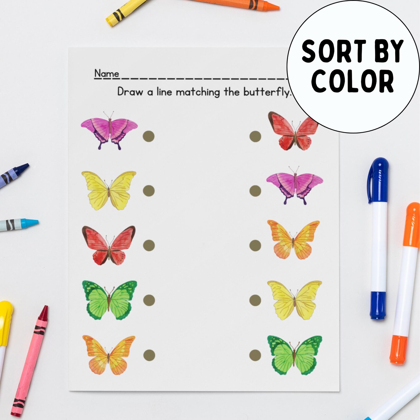 Printable Matching Worksheets, Fun Learning Tools for Early Childhood ...