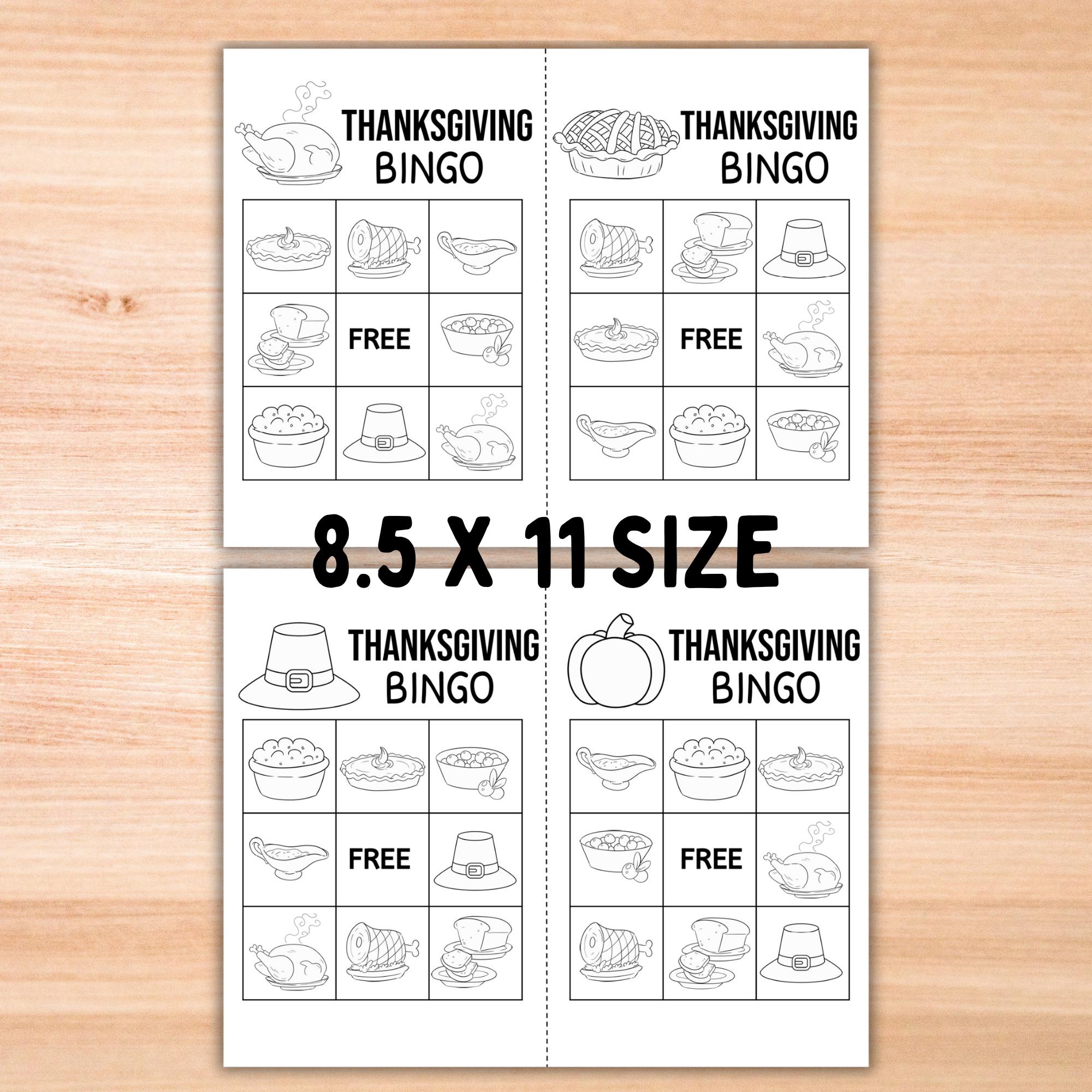 Printable Thanksgiving Bingo for Kids, Colorful and Entertaining ...