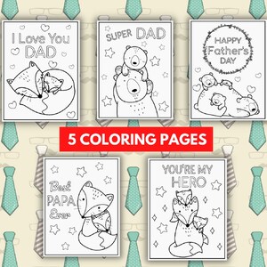 Father's Day Coloring Page, Gift for Dad, Dad Coloring Book for Kids ...