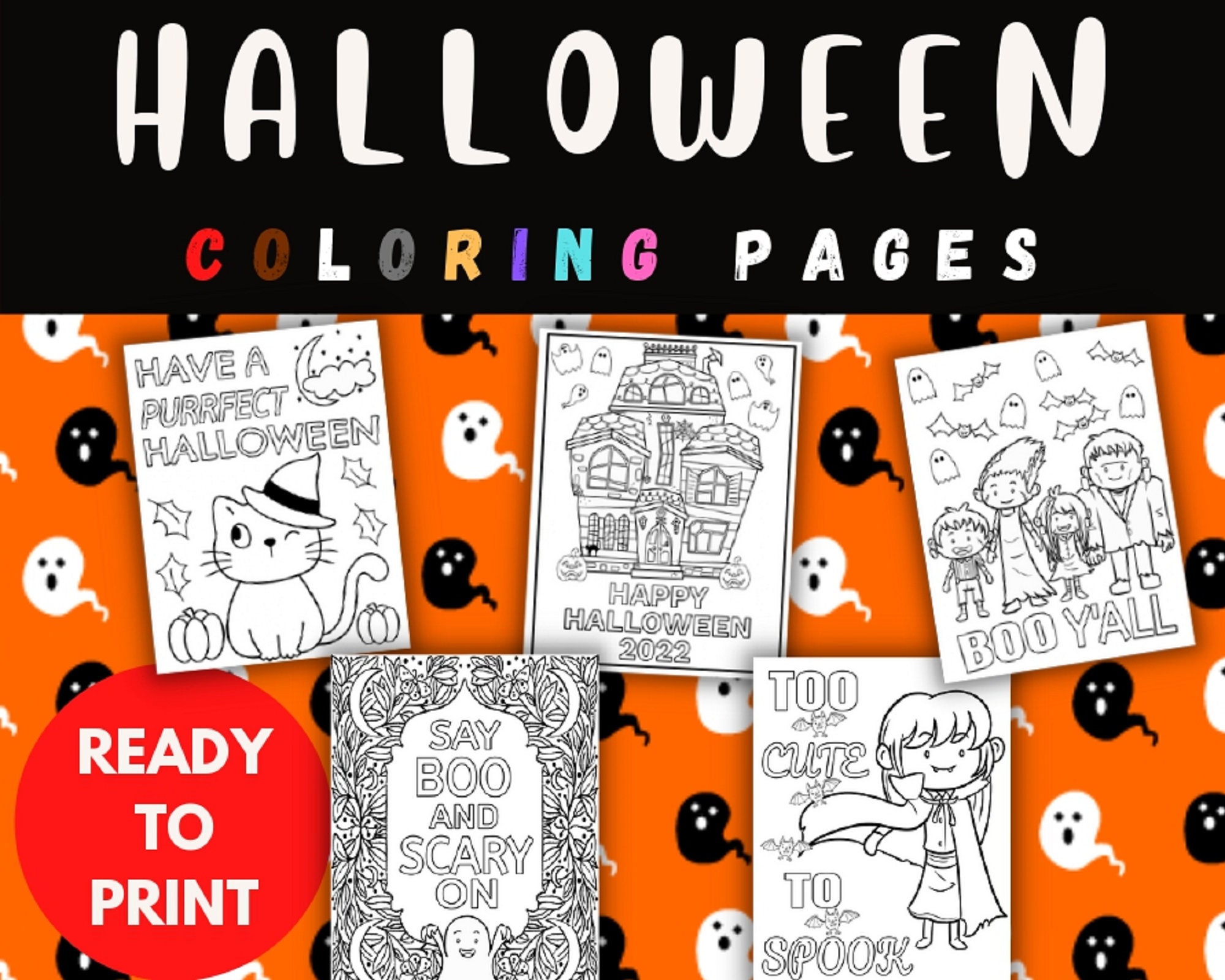 Coloring Pages For Kindergarten Halloween Activities
