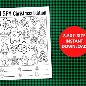 Christmas I Spy, Christmas Games for Kids and Adults, Stocking Stuffers ...