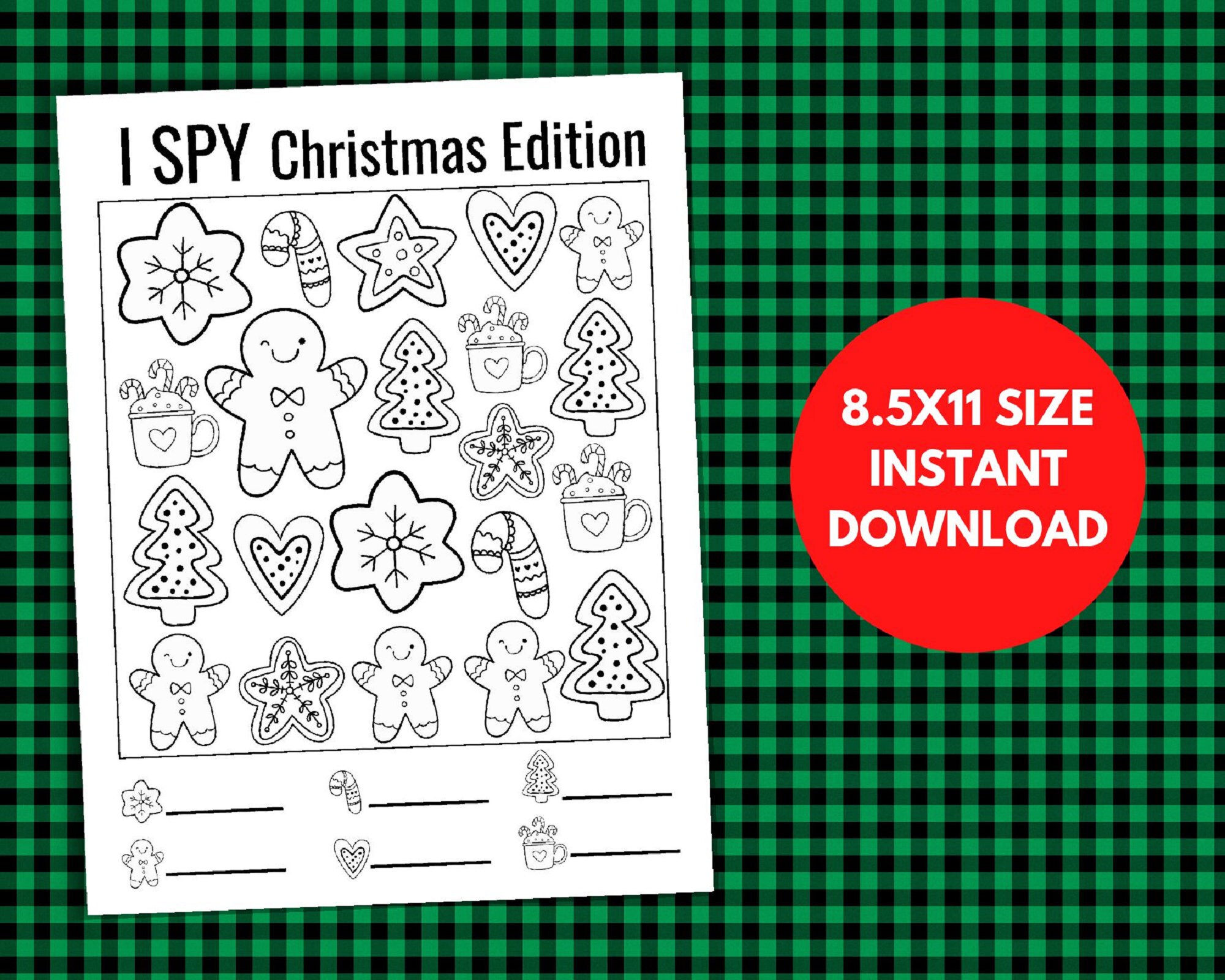 Christmas I Spy, Christmas Games for Kids and Adults, Stocking Stuffers ...