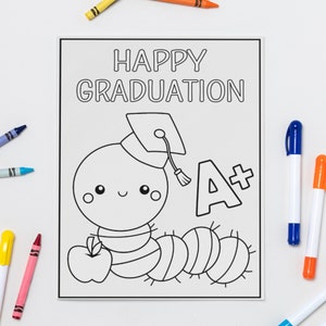 Graduation Coloring Pages, 2024 Graduate Printables, Gift for Graduate ...