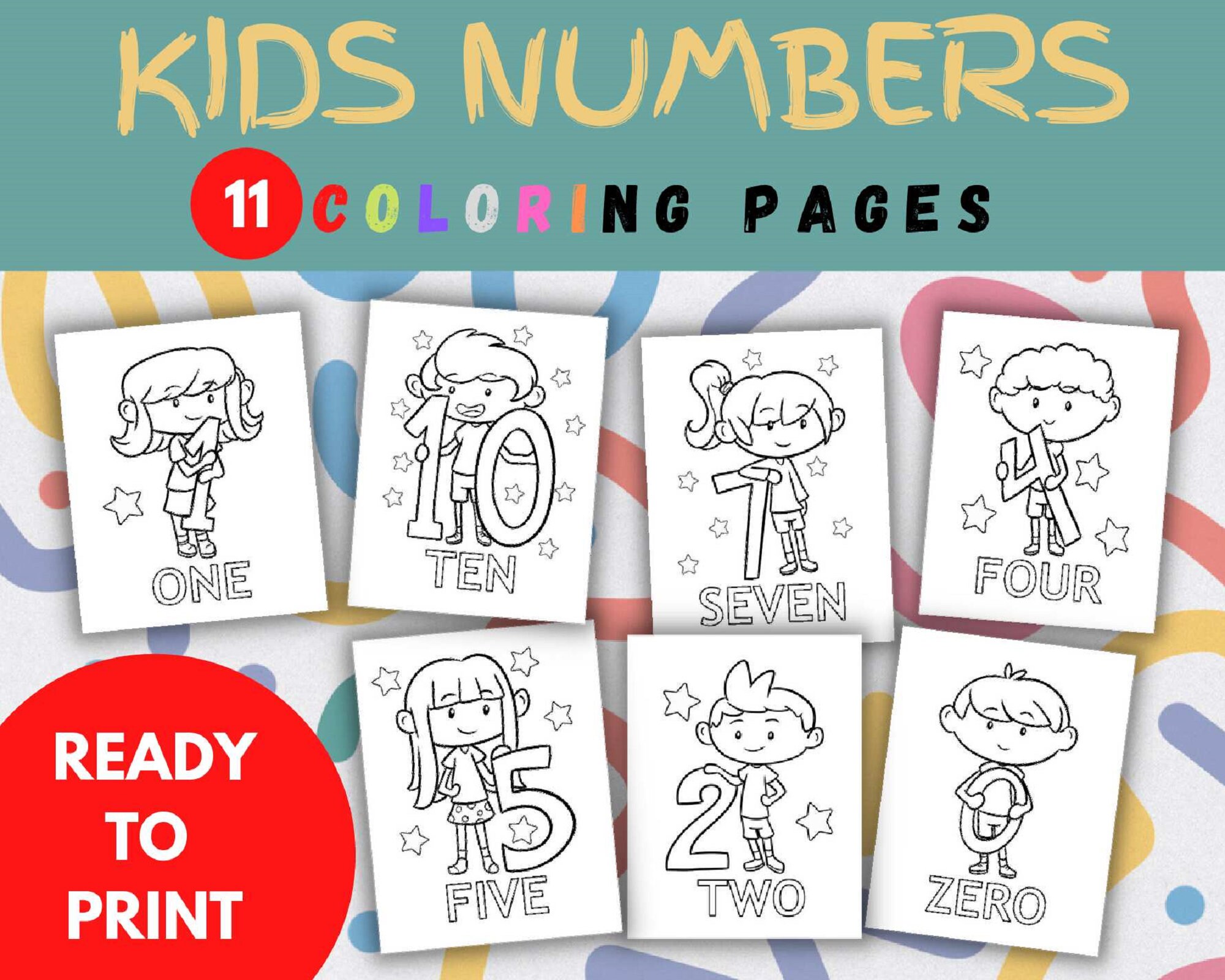 Number Coloring Pages, Preschool Worksheets Printable, Homeschool ...