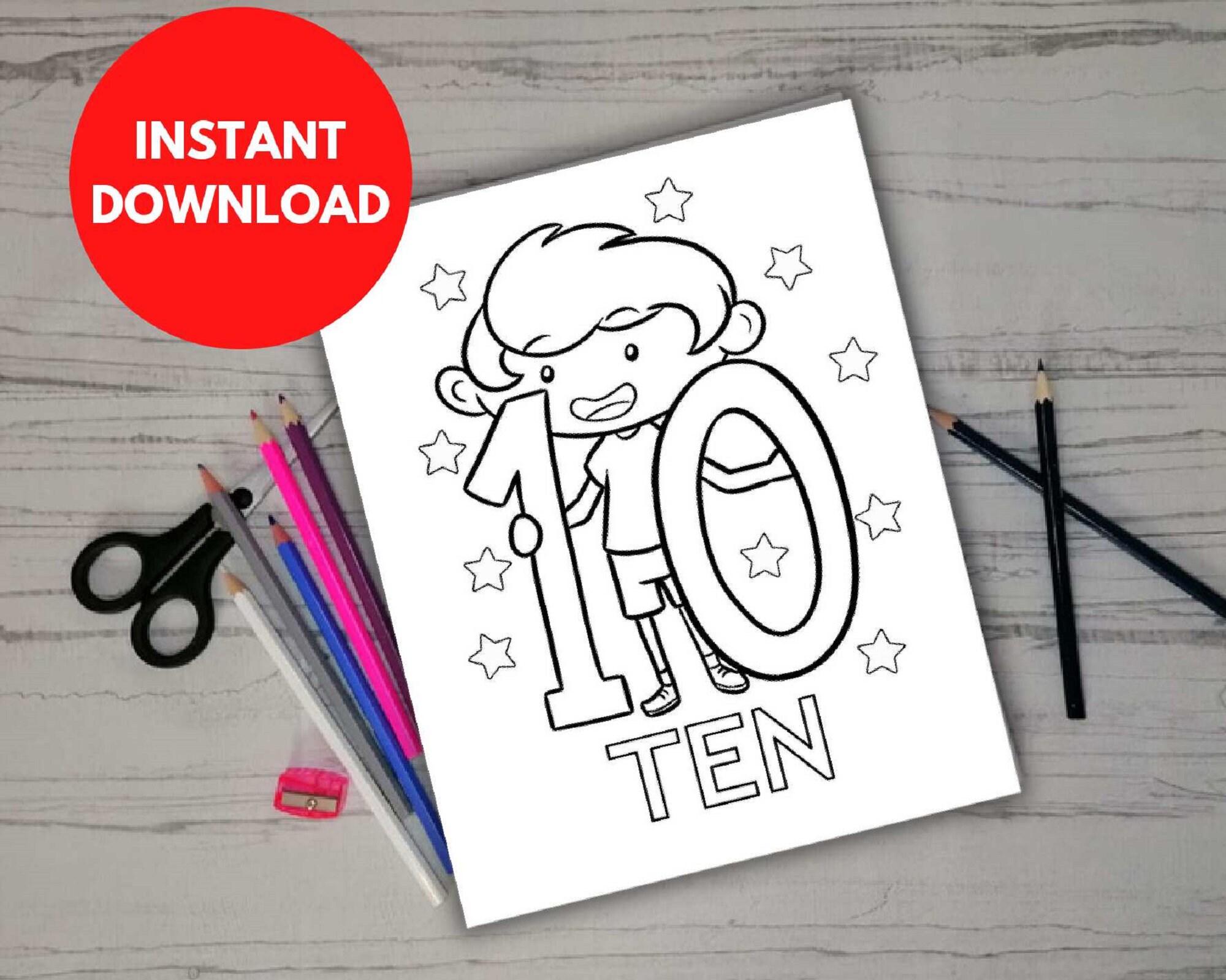 Number Coloring Pages, Preschool Worksheets Printable, Homeschool ...
