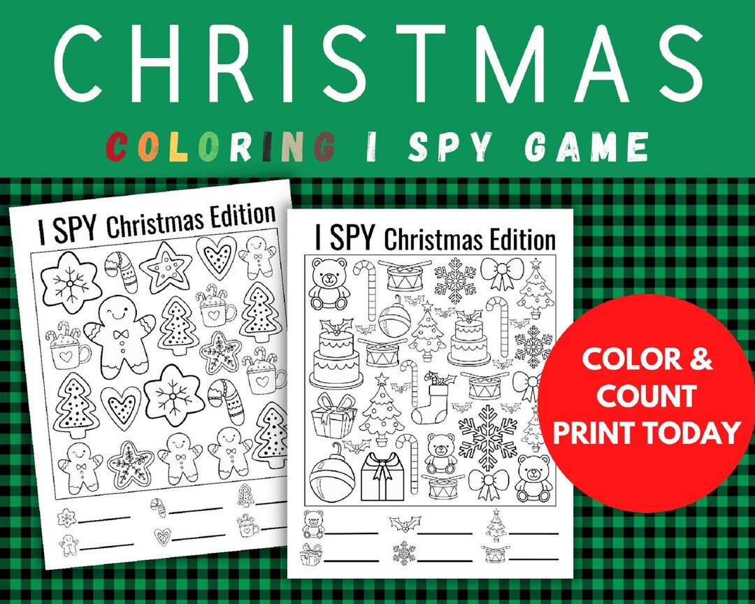 Christmas I Spy, Christmas Games for Kids and Adults, Stocking Stuffers ...