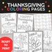 Thanksgiving Coloring Page Printable, Homeschool Thanksgiving, Fall ...
