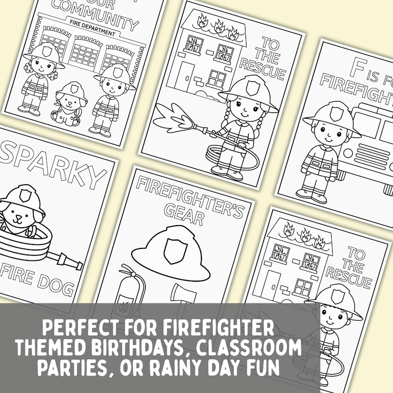Firefighter Coloring Pages, Fun and Engaging Worksheets for Kids ...