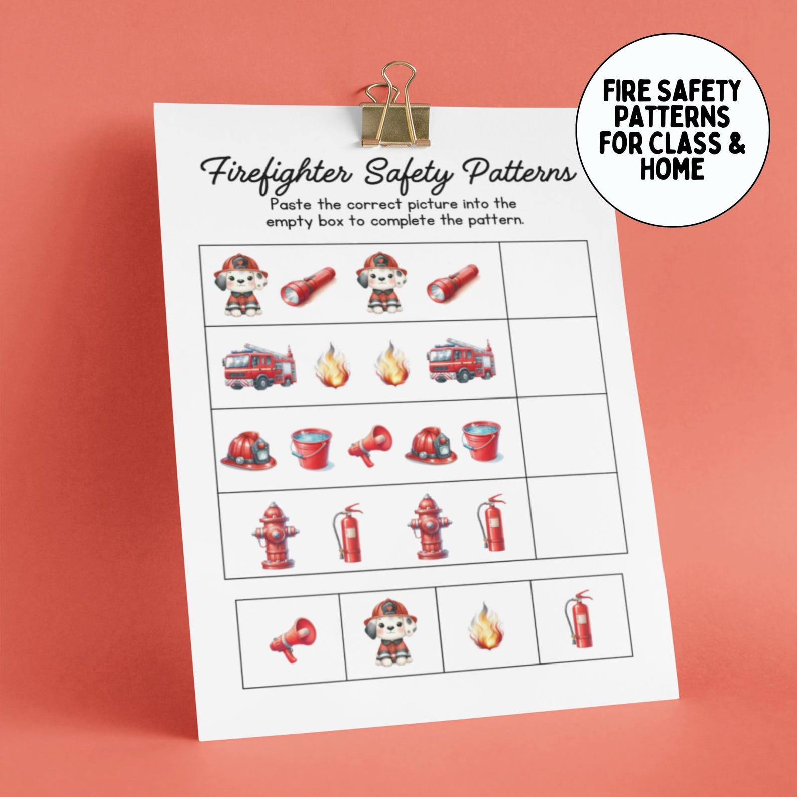 Fire Safety Preschool, Firefighter Worksheets, Interactive Signs, Bingo ...