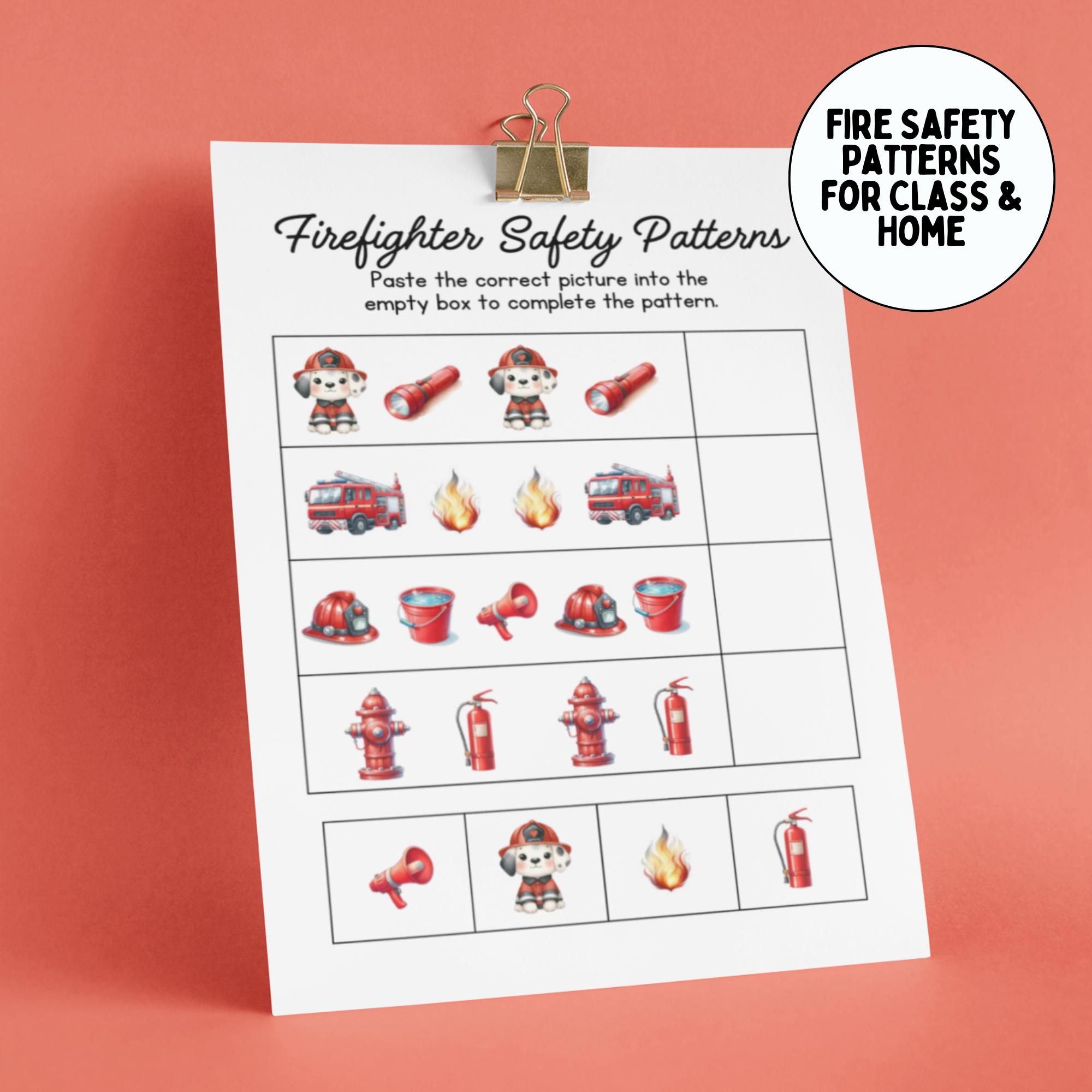 Fire Safety Preschool, Firefighter Worksheets, Interactive Signs, Bingo ...