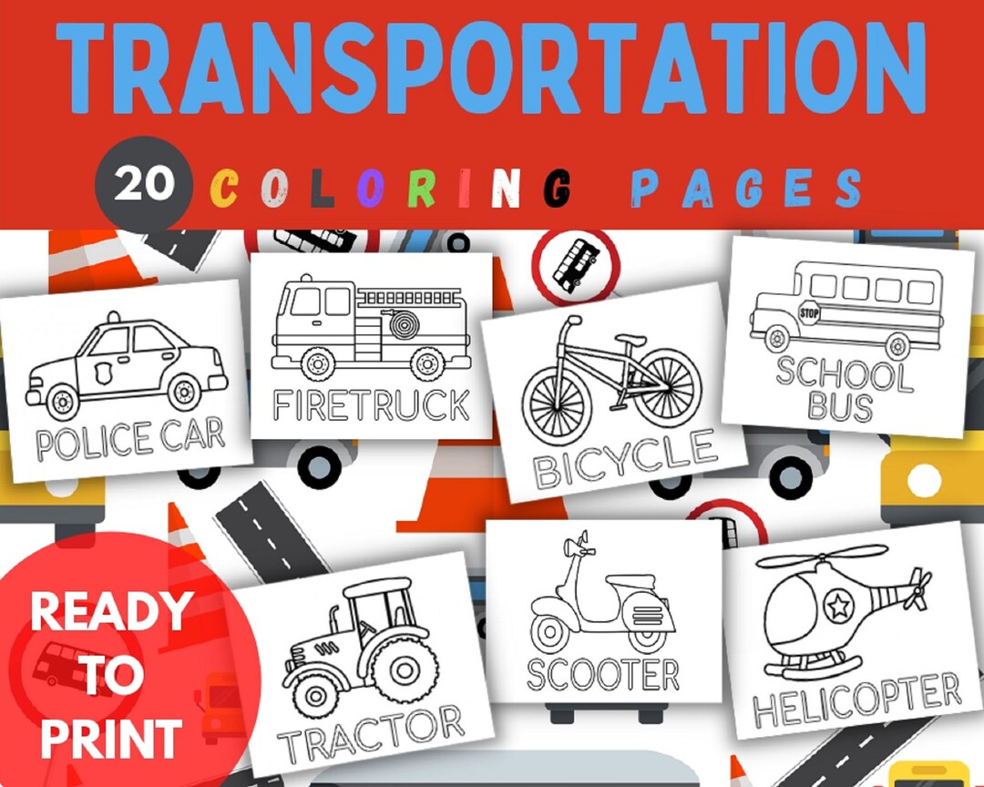 Transportation Coloring Pages, Vehicle Coloring Pages for Kids ...
