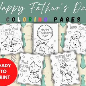 Father's Day Coloring Page, Gift for Dad, Dad Coloring Book for Kids ...
