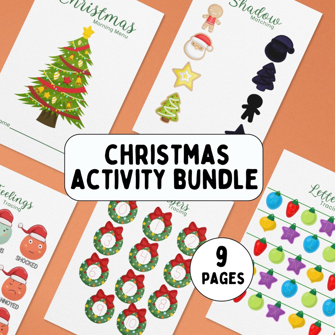 Christmas Activity Bundle, Festive Family Fun Kit for Holiday ...