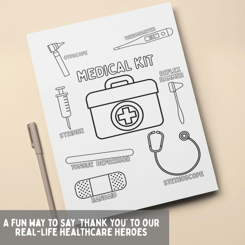 Doctor Nurse Coloring Pages Kids Printables, Fun Educational Activity ...
