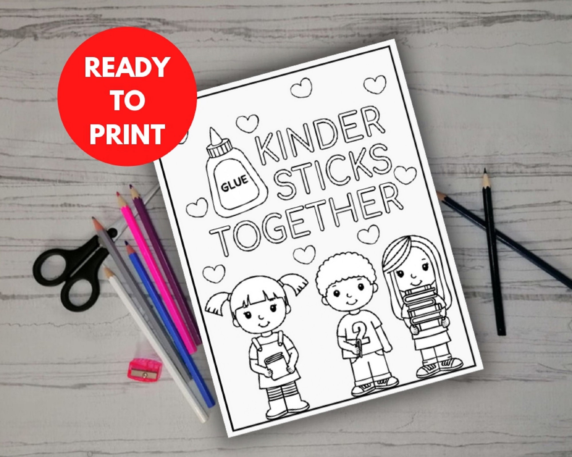 Glue Stick Coloring Page