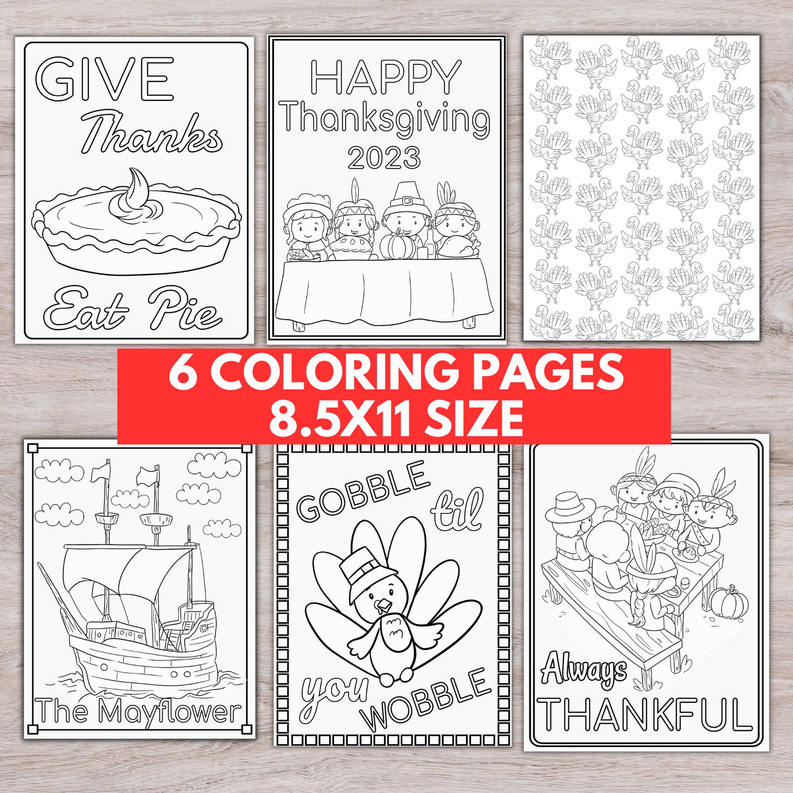 Thanksgiving Coloring Page Printable, Homeschool Thanksgiving, Fall ...