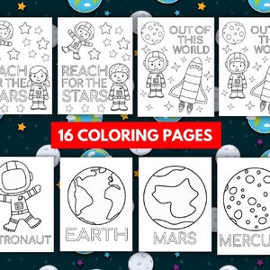 Astronaut Birthday Party, Outer Space Activities, Space Coloring Sheets ...
