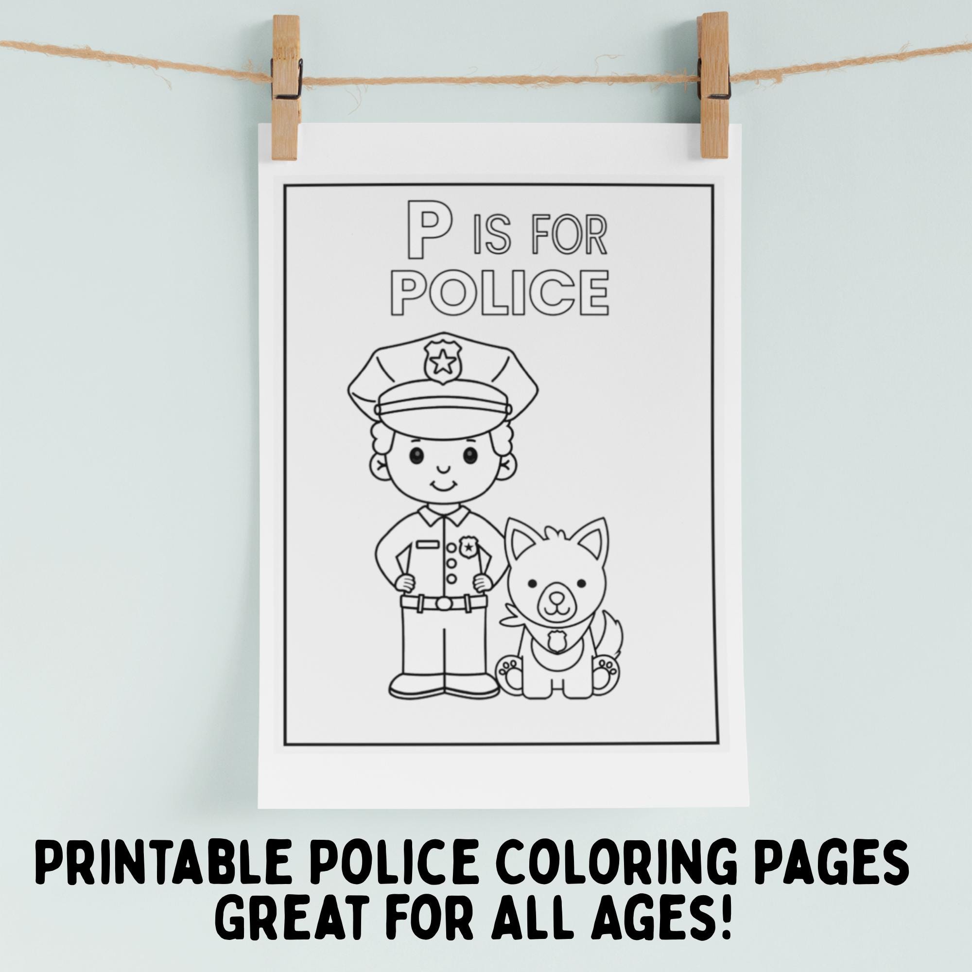 Police Themed Activity Pack - Word Search, Coloring Pages & Mazes for ...