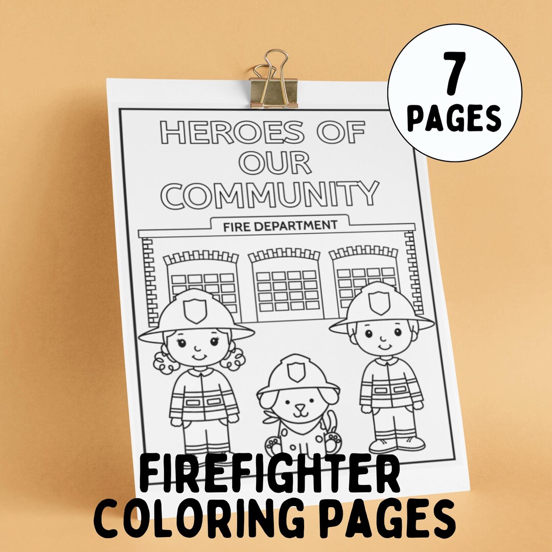 Firefighter Coloring Pages, Fun and Engaging Worksheets for Kids ...